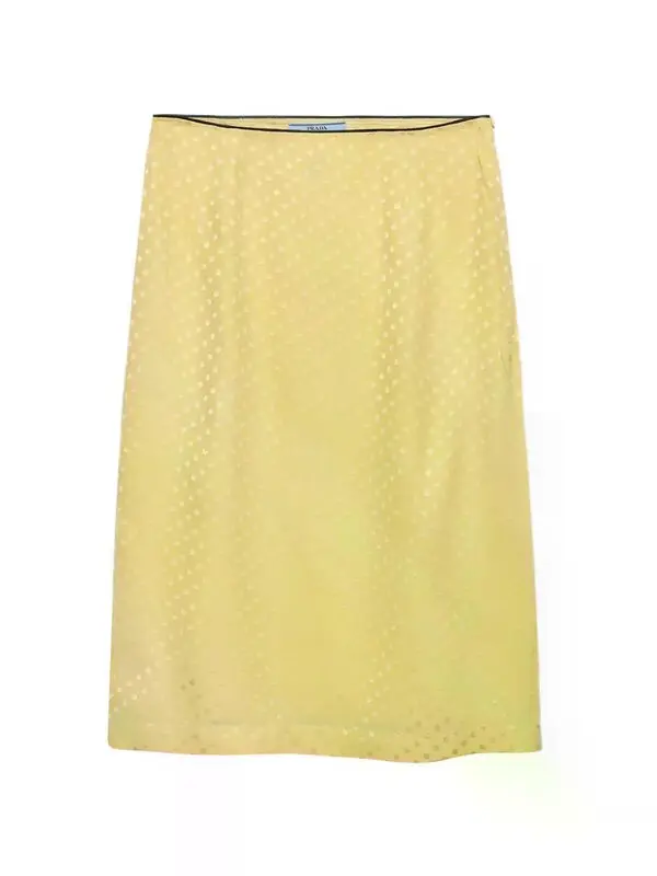 Prada Polka-dot Satin Skirt