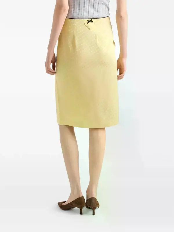Prada Polka-dot Satin Skirt