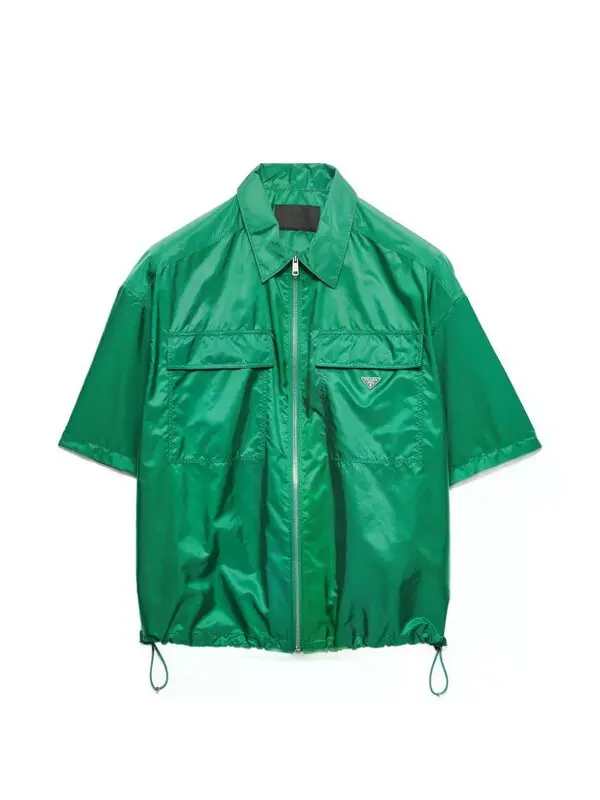 Prada Short-sleeved Light Re-nylon Shirt - Green
