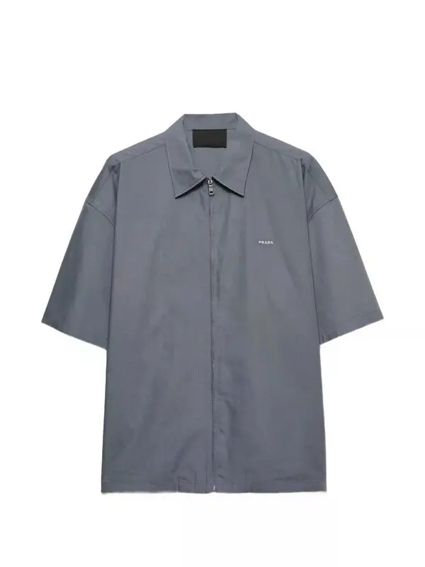 Prada Short-sleeved Technical Cotton Shirt
