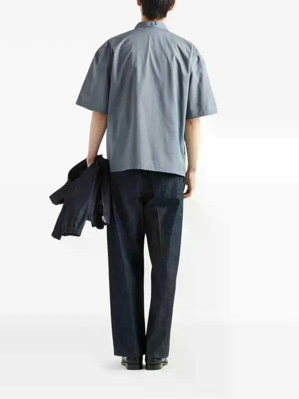 Prada Short-sleeved Technical Cotton Shirt