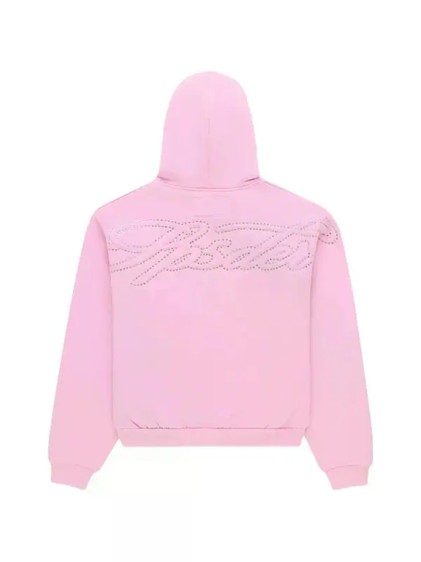 SP5DER Rhinestone-embellished Zip Hoodie - Pink