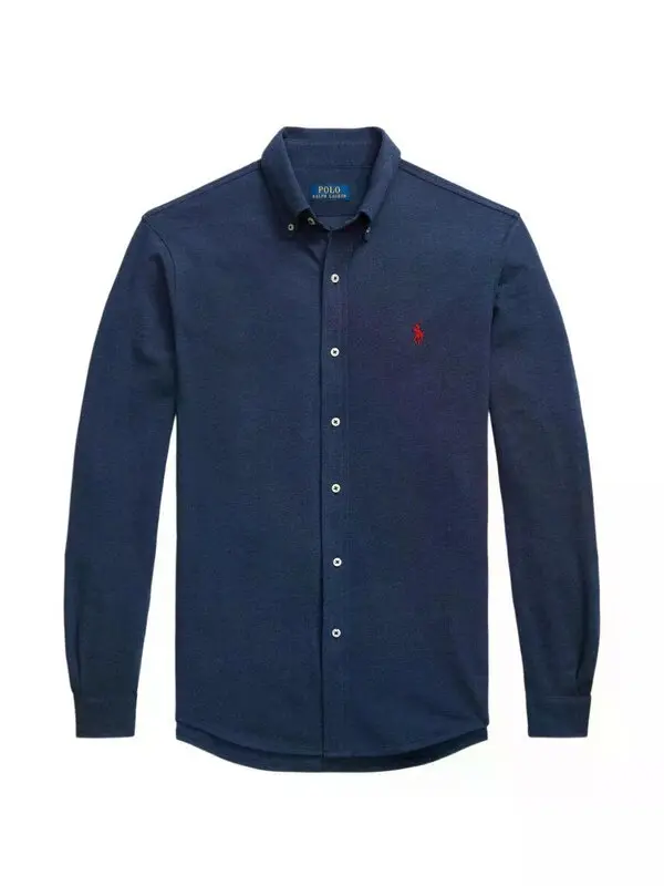 Polo Ralph Lauren Featherweight Embroidered Long-sleeved Shirt - Blue