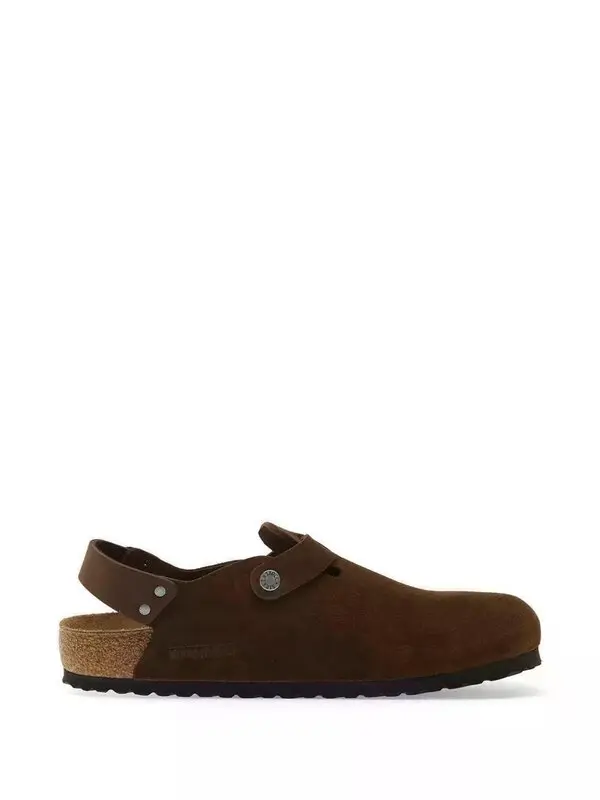 BIRKENSTOCK Buckle Suede Mules - Brown