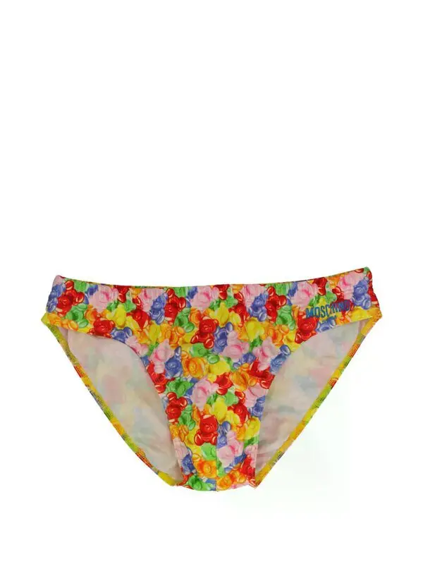 Moschino Bear-print Swim Trunks - Yellow