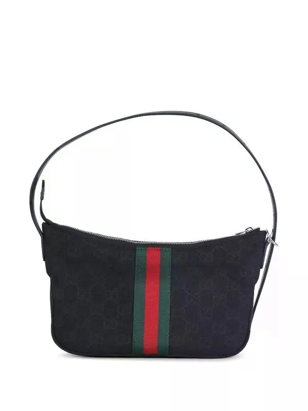 Gucci Striped Shoulder Bag - Black