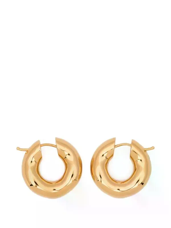 Charlotte Chesnais Wave Blow Hoop Earrings - Gold