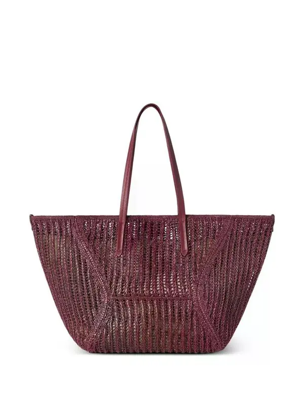 Brunello Cucinelli Techno Raffia Bc Duo Bag - Red