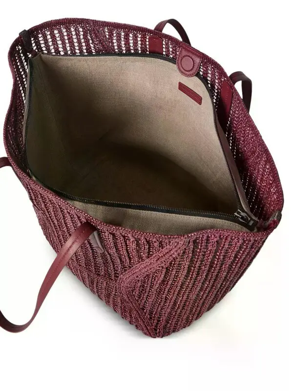 Brunello Cucinelli Techno Raffia Bc Duo Bag - Red