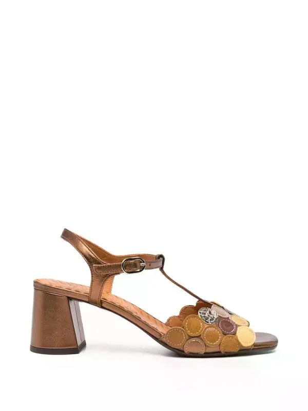 Chie Mihara Rycuse Metallic-effect Sandals - Brown