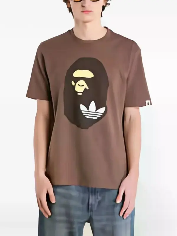 Adidas X Bape Ssl Round-neck T-shirt - Brown