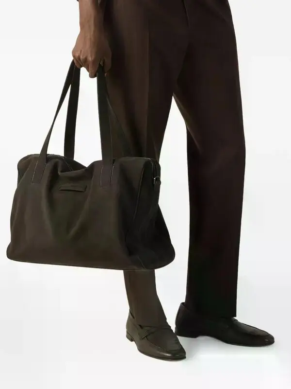 Zegna Logo-detail Tote Bag - Brown