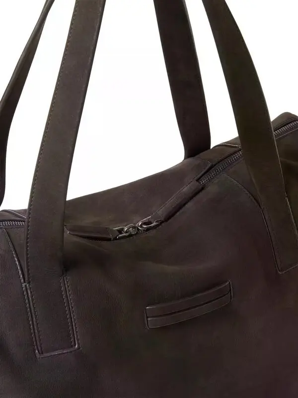 Zegna Logo-detail Tote Bag - Brown