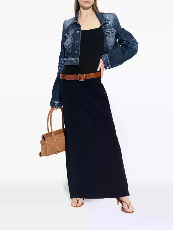 Dsquared2 Square-neck Slit Maxi Dress
