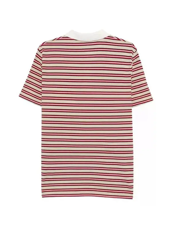 A.p.c. Striped Chest-pocket Polo Shirt - Neutrals