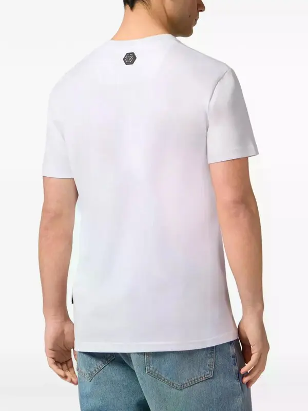 Philipp Plein Round Neck T-shirt Teddy Bear - White