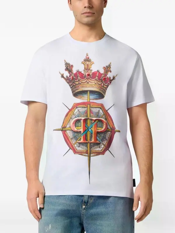 Philipp Plein Crown-print T-shirt - White