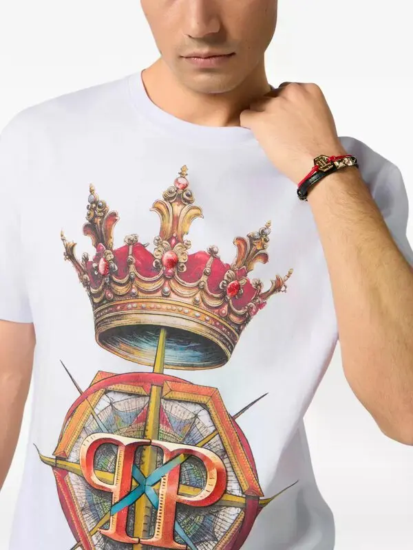 Philipp Plein Crown-print T-shirt - White