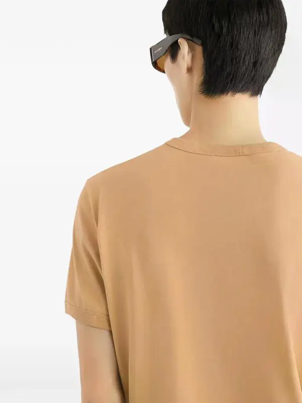 Dolce & Gabbana Cotton T-shirt With Patch - Neutrals