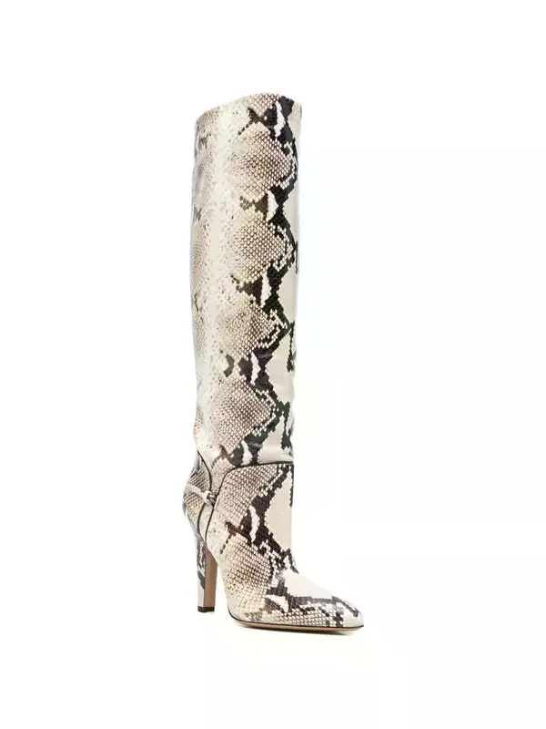 Paris Texas Elsa Buckle Python-print Boots