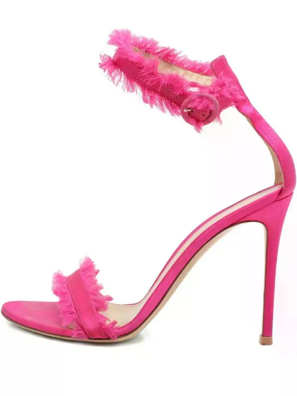 GIANVITO ROSSI Portofino Fringed Sandals - Pink