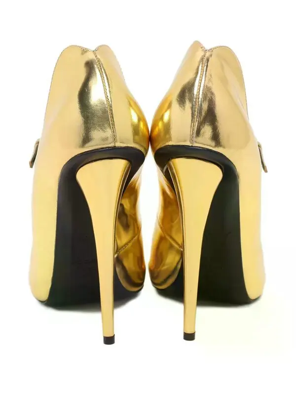 GIUSEPPE ZANOTTI Tone Leather Peep-toe Stiletto Pumps