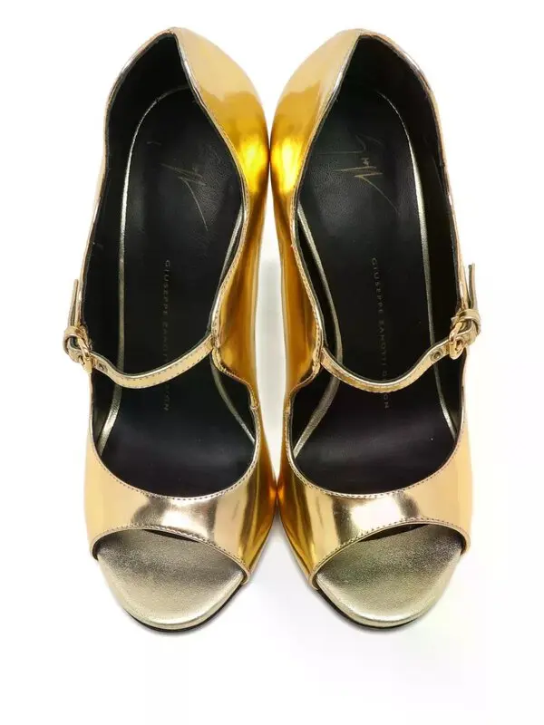 GIUSEPPE ZANOTTI Tone Leather Peep-toe Stiletto Pumps