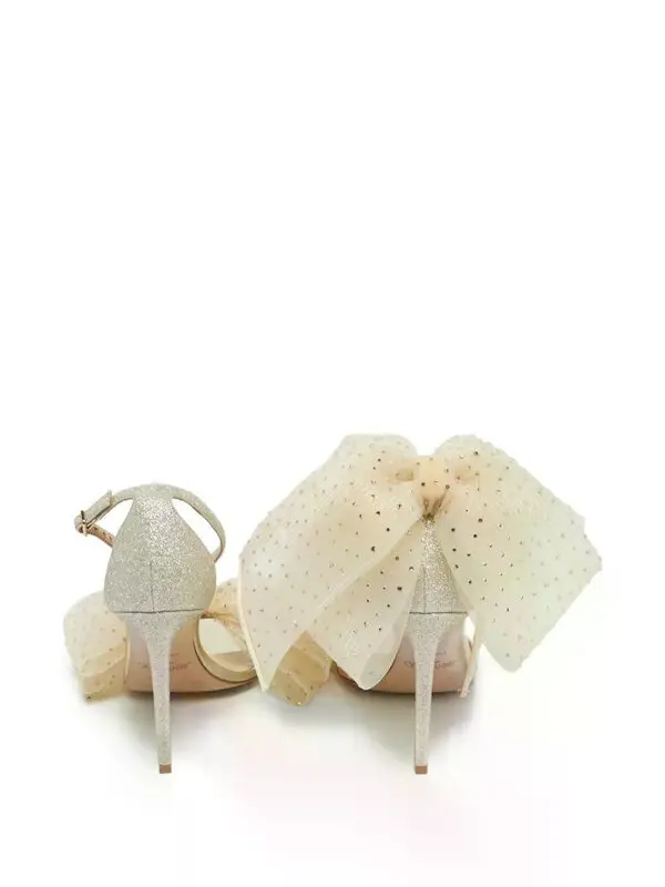 JIMMY CHOO Aveline Glitter Bow Heels