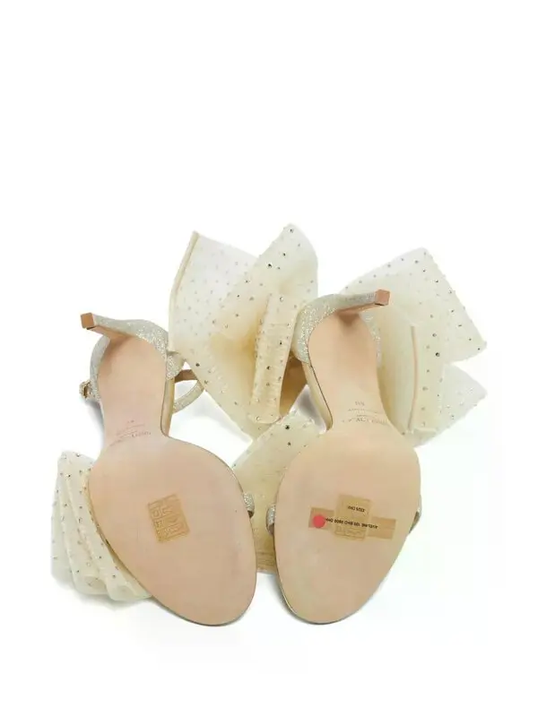 JIMMY CHOO Aveline Glitter Bow Heels