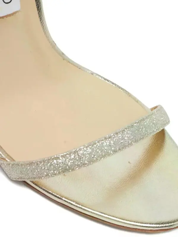 JIMMY CHOO Aveline Glitter Bow Heels