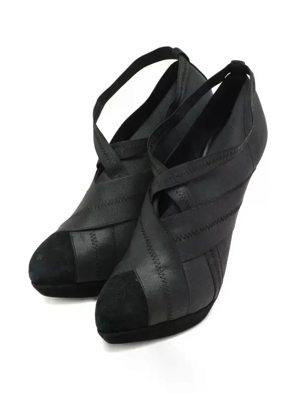 Saint Laurent Elastic Suede Platform Stiletto Boots