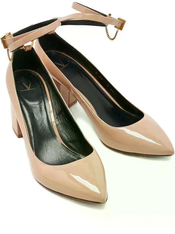 Valentino Garavani Tango Block-heel Pumps - Neutrals