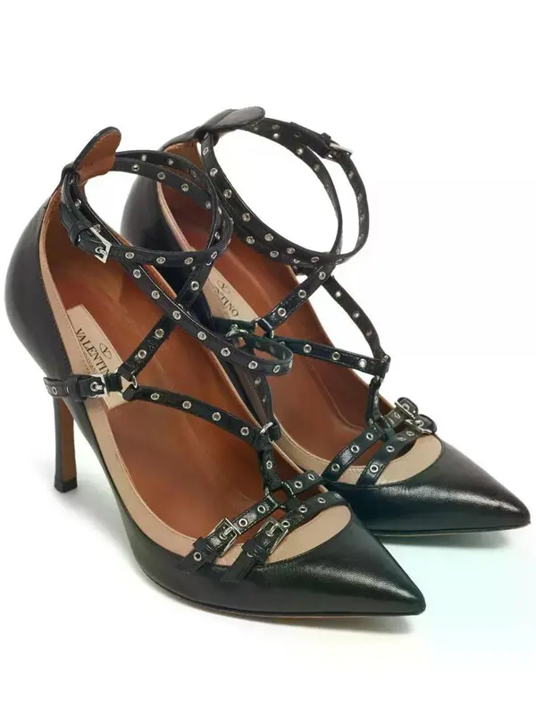 Valentino Garavani Love Latch Studded Pumps - Black