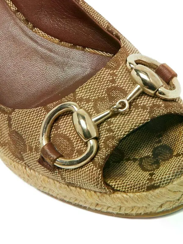 Gucci Gg Canvas Espadrille Pumps