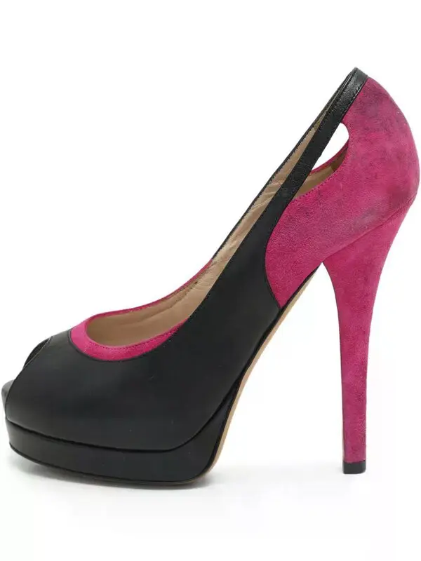 Fendi Cutout Platform Peep-toe Shoes