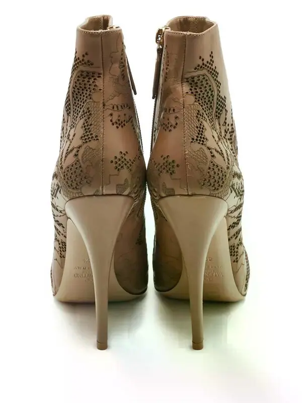 Valentino Garavani Laser-cut Leather Ankle Boots
