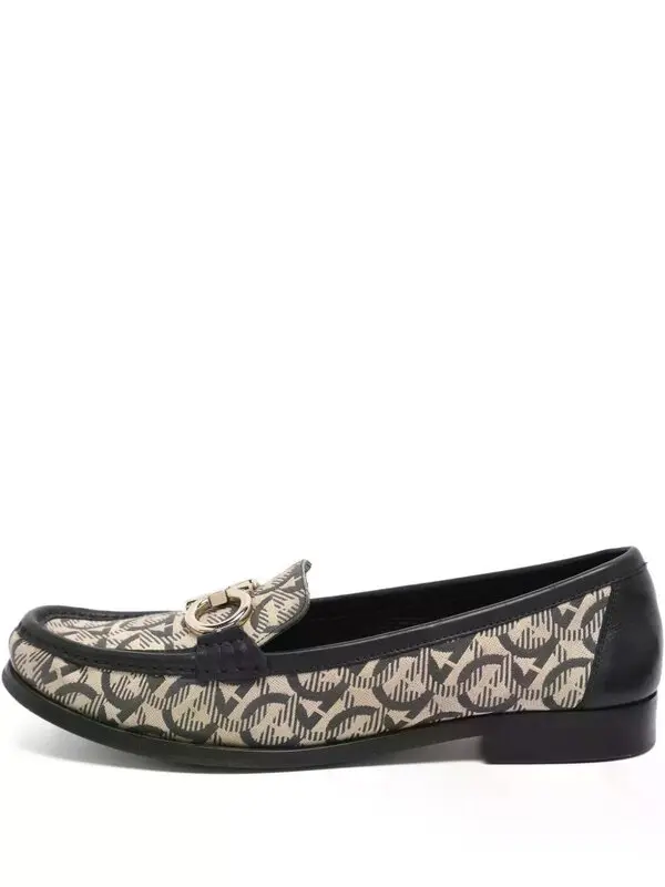 FERRAGAMO Gancini Canvas Loafers