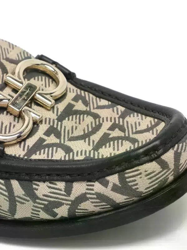 FERRAGAMO Gancini Canvas Loafers