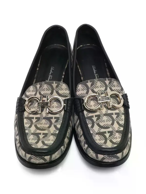 FERRAGAMO Gancini Canvas Loafers