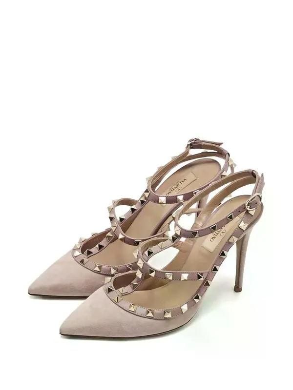 Valentino Garavani Studded Strap Stiletto Pumps