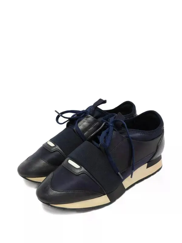 Balenciaga Race Runner Strap Detail Sneakers - Blue