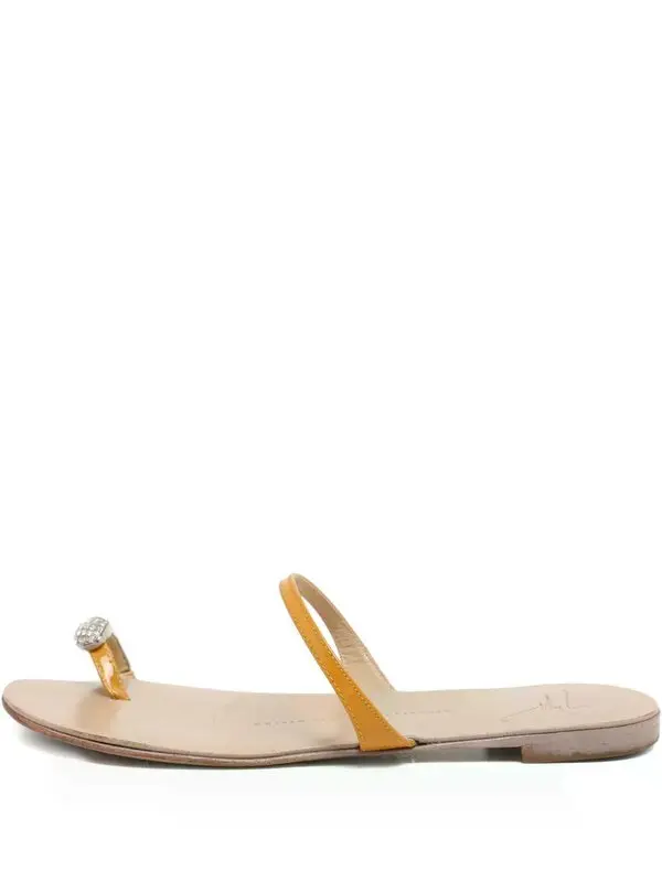 GIUSEPPE ZANOTTI Crystal-embellished Sandals - Yellow