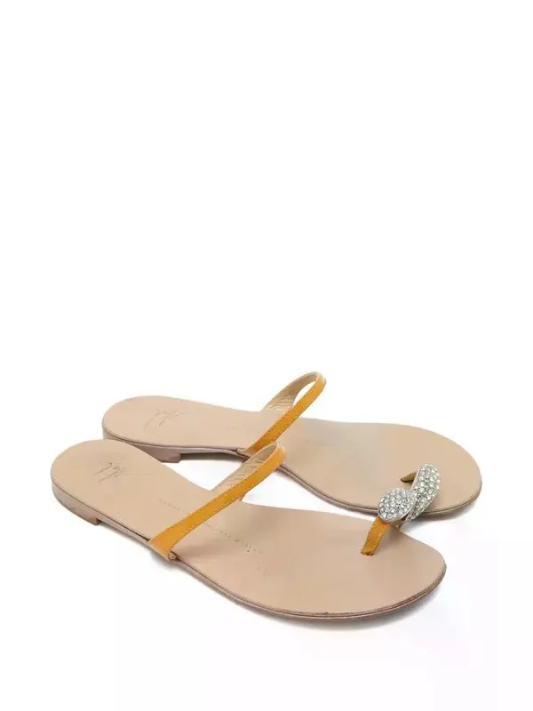 GIUSEPPE ZANOTTI Crystal-embellished Sandals - Yellow