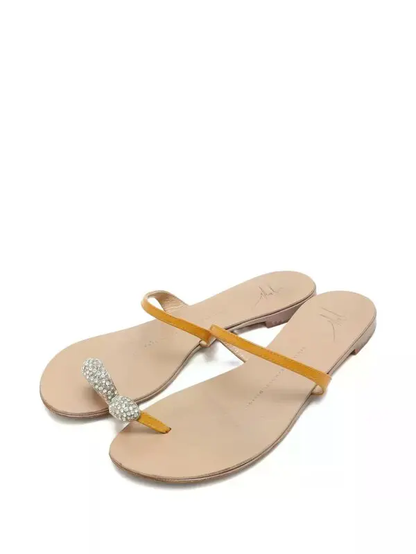 GIUSEPPE ZANOTTI Crystal-embellished Sandals - Yellow