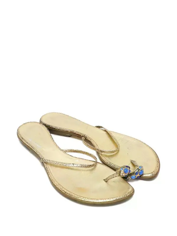 Roberto Cavalli Ring-detail Leather Sandals