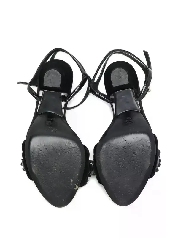 Fendi Flowerland Leather Sandals