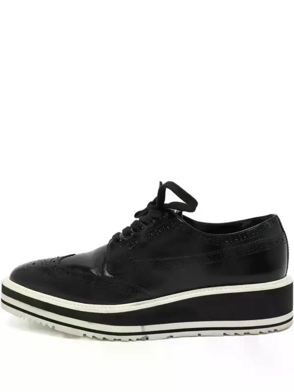 Prada Platform Leather Derby Shoes