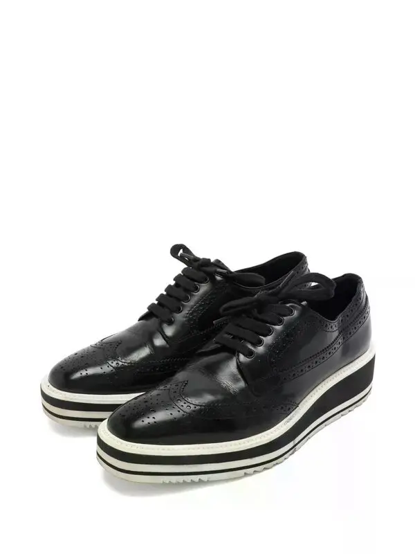 Prada Platform Leather Derby Shoes