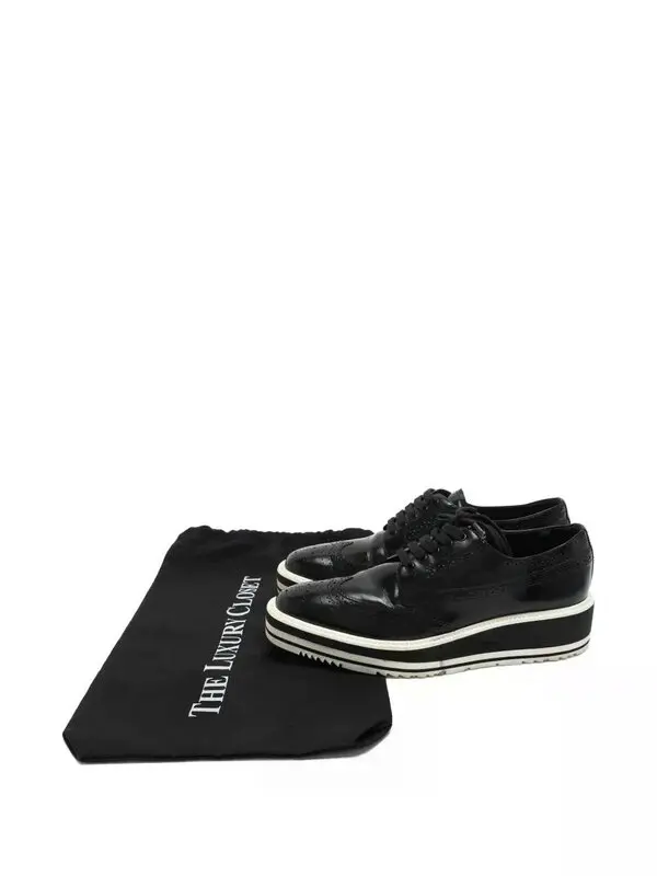 Prada Platform Leather Derby Shoes