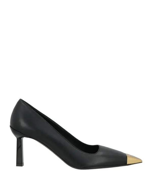 FERRAGAMO Leather Pumps With Geometric Heel